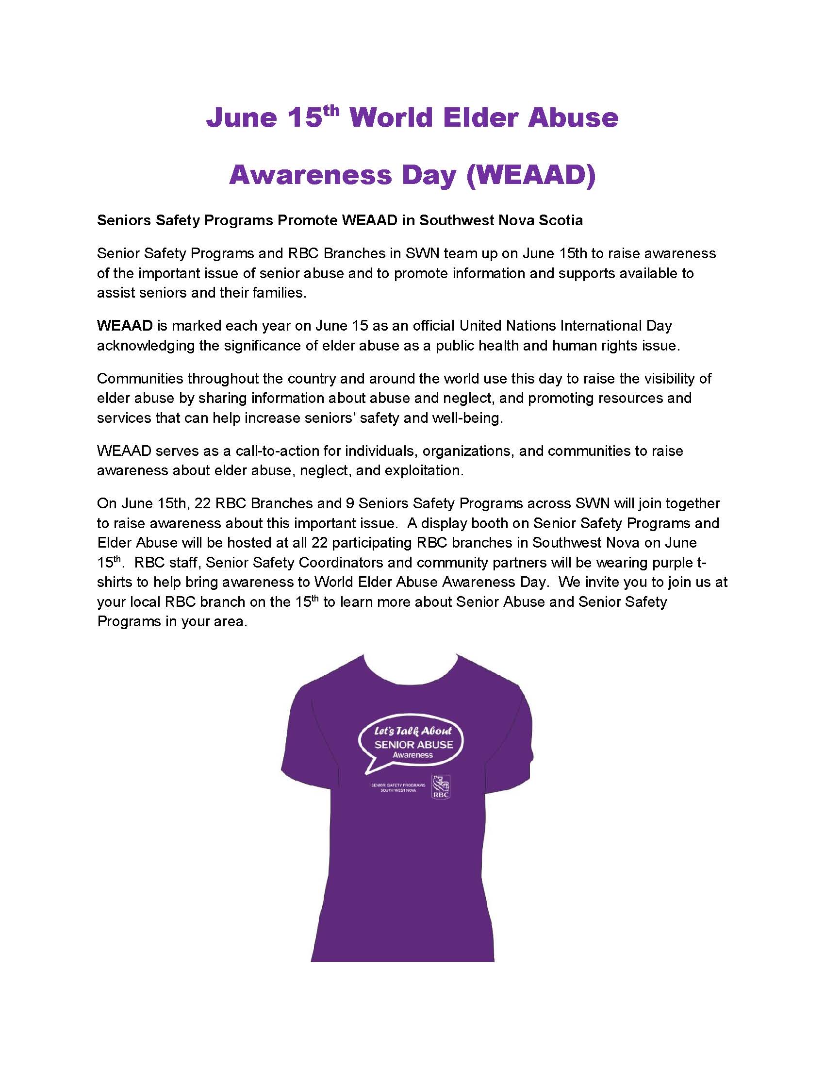 World Elder Abuse Awareness Day - CNPEA